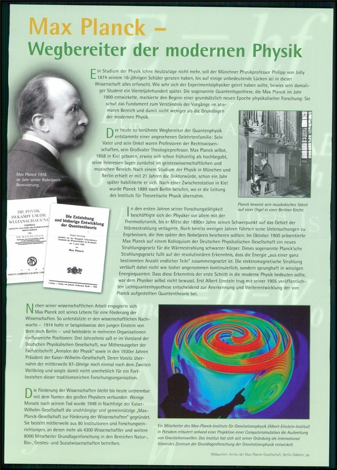GERMAN POST ANNIVERSARY-FDC 2008 MAX PLANCK PHYSICAN NOBEL PRIZE u745 ...