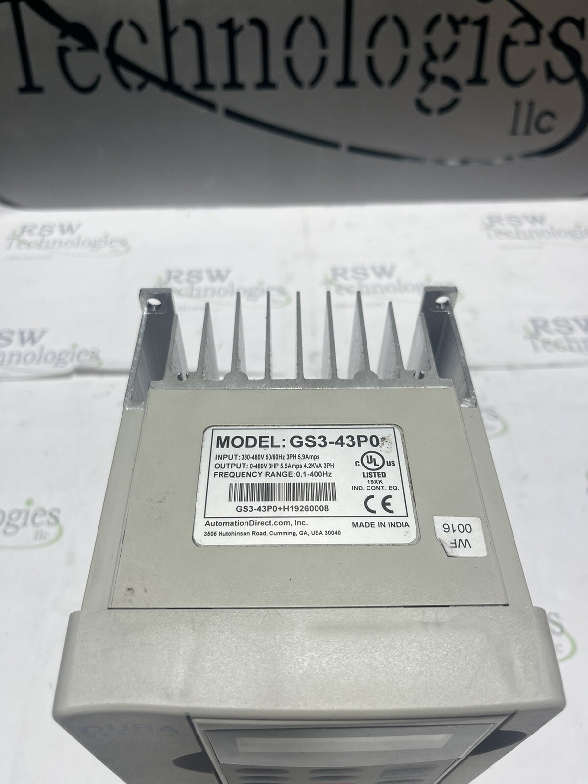 Automation Direct Dura Pulse AC Drive GS3-43P0 2 HP / GS3-43P0 W250101 ...