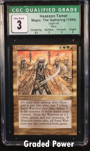 Legends Hazezon Tamar CGC 3 INKED (6020) Magic MTG | eBay