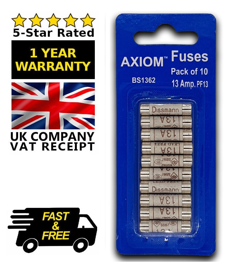 X10 13A Domestic Fuses Plug Top Household Mains 13amp Cartridge Fuse ...