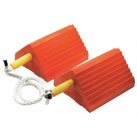 Checkers Wheel Chock 18" D 5" H 16" W Orange PR UC1400-4.5-P Checkers ...