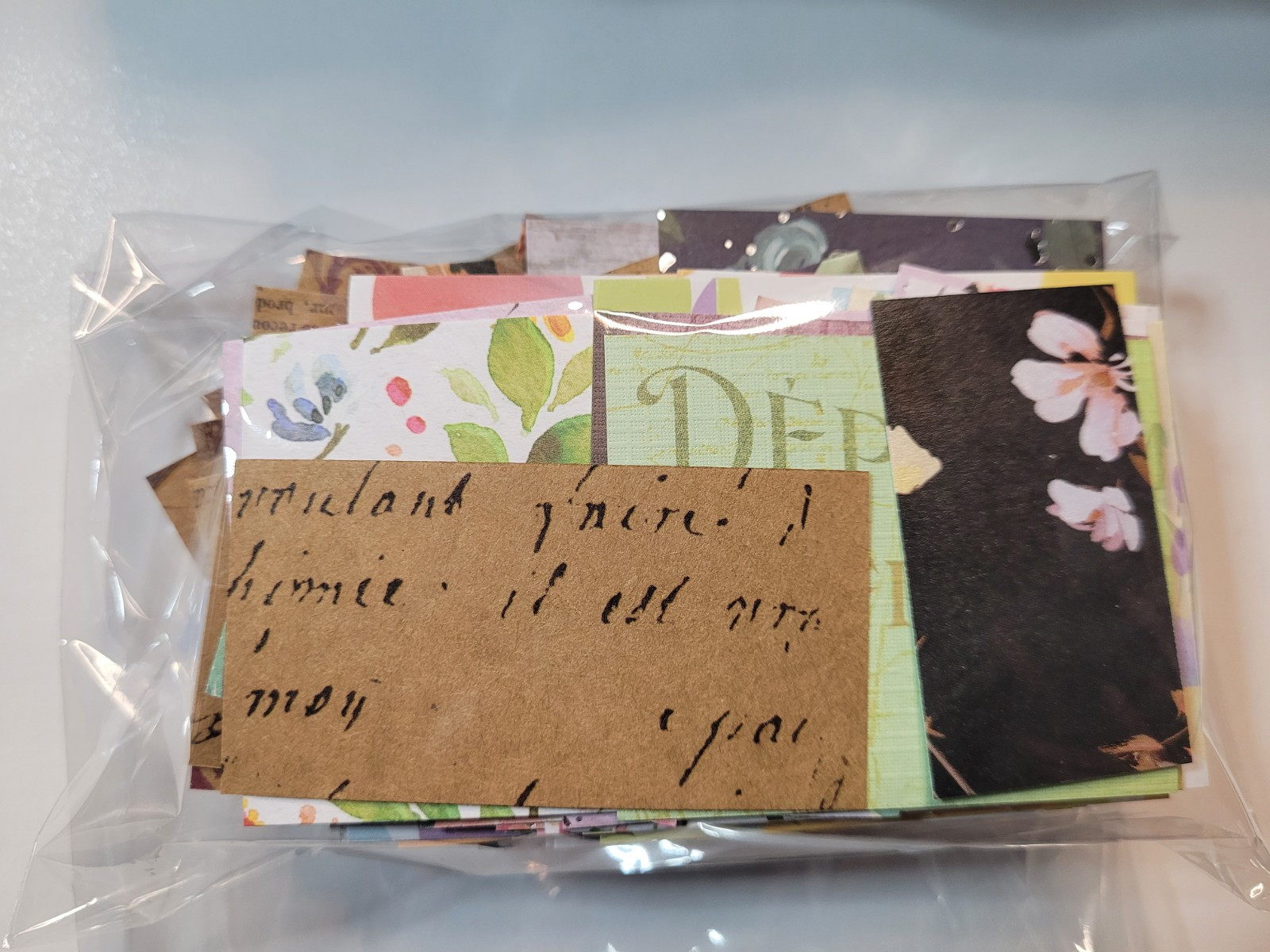 Grab Bag Scrap Paper Variety Lot 200+ Pcs Cardstock Crafts