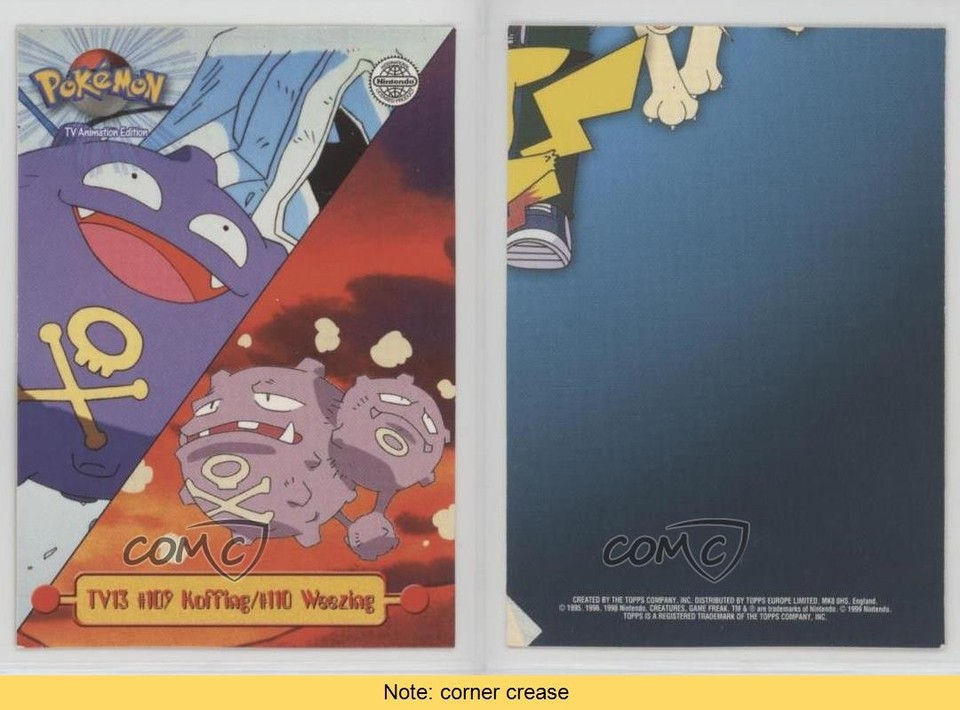 Koffing Weezing UK Printing (Round Nintendo Logo) #TV13 1999 READ 01ey ...