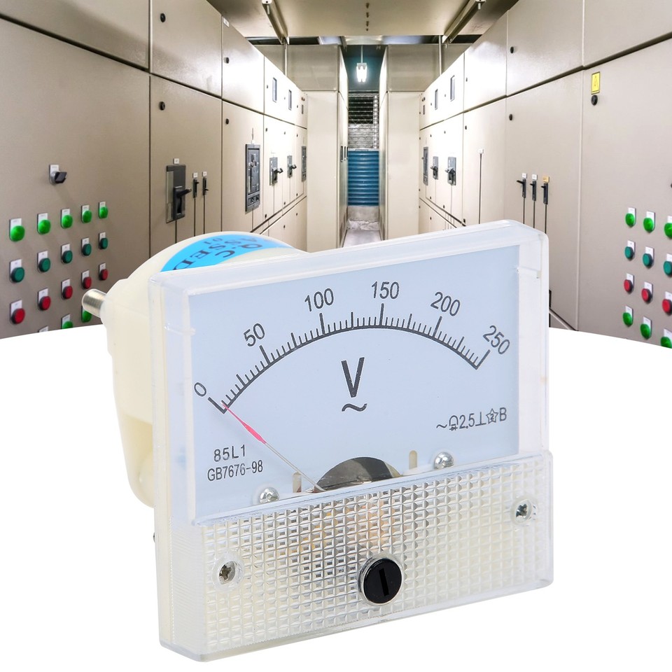 85L1 AC0-250V Accuracy Pointer Voltmeter Voltage Meter Mounted Voltage ...