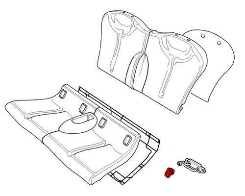 MINI NEW GENUINE COOPER R50 R52 R53 REAR SEAT ISOFIX COVER RIGHT O/S ...