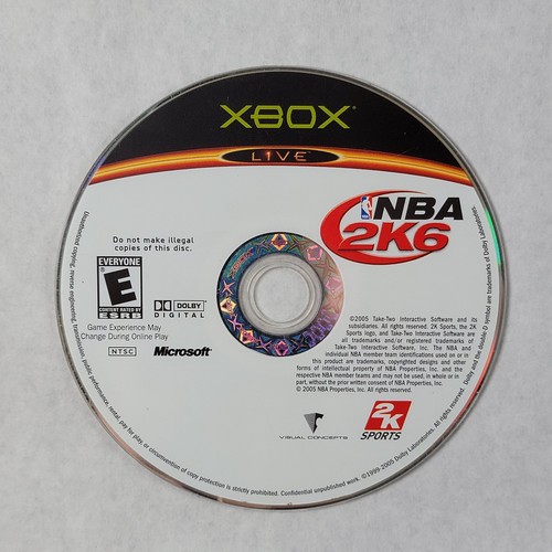 NBA 2K6 - Loose Microsoft Original Xbox Disc | eBay
