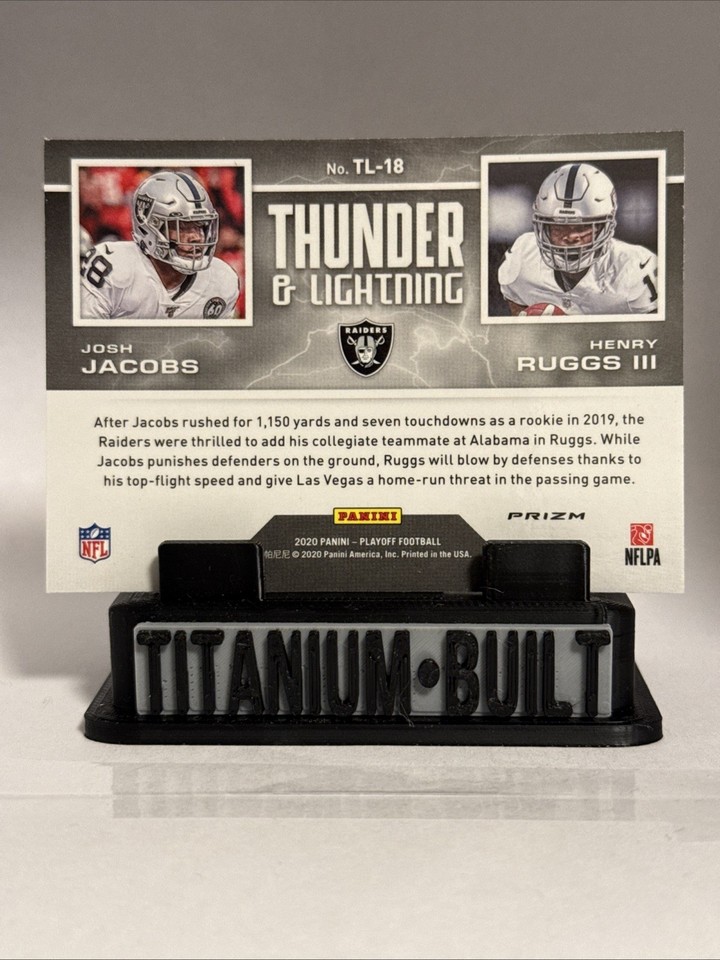 2020 Panini Playoff Thunder and Lightning Josh Jacobs, Henry Ruggs III ...