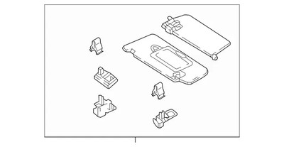 Genuine Mercedes-Benz Sun Visor 213-810-66-01-9H43 | eBay