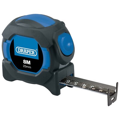 Draper 04771 Auto Lock Measuring Class II Tape, 8m/26ft, 25mm - Blue ...