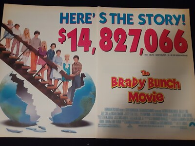The Brady Bunch Movie Rare Original Box Office Promo Poster Ad Framed ...
