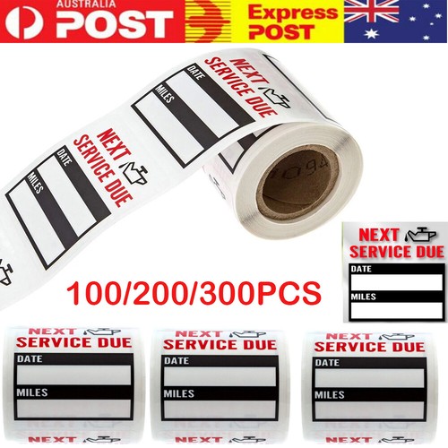 100/300Pcs Next Oil Change Service Reminder Due Sticker Clear Lite ...