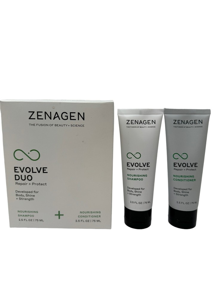 Zenagen EVOLVE Shampoo Treatment 2.5 Oz & Accelerating Conditioner 2.5 ...