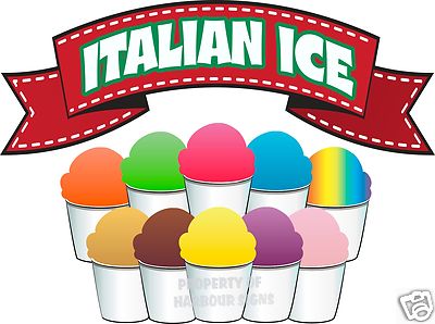 Italian Ice Concession Decal 14" Restaurant Food Truck Cart Vinyl Menu ...