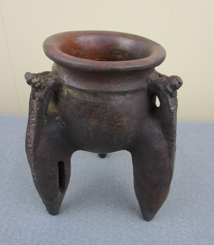 Pre-Columbian Tripod Vessel with Rattle Legs | eBay