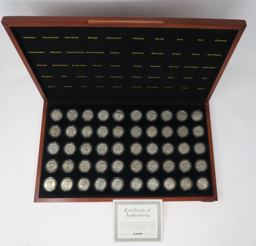 Complete 1999-2008 Washington 50 State Quarter Set in Display Box 29651 ...