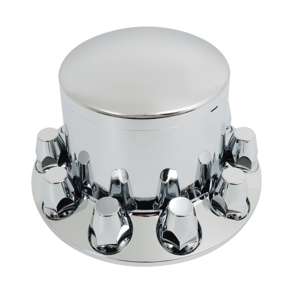Chrome Semi Truck Hub Cover Wheel Axle Covers Center Caps W/ 33mm Lug ...