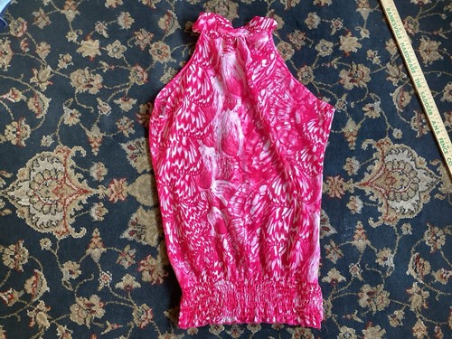Wet Seal Sleeveless Blouse Pink White Medium Halter | eBay