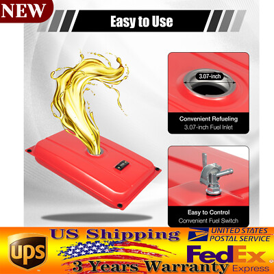 Universal 5 Gallon Generator Fuel Tank Gas Tank Generator Petcock Red ...