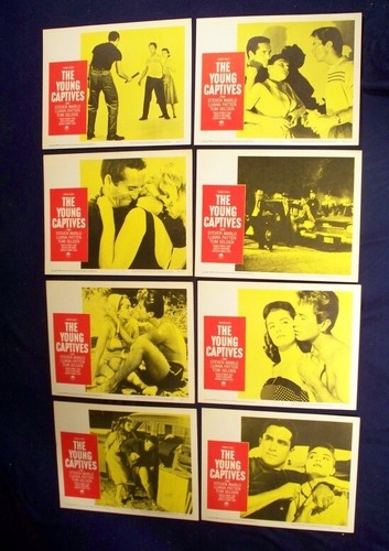 THE YOUNG CAPTIVES ORIGINAL 11X14 LOBBY CARD SET OF 8 1959 STEVE MARLO ...