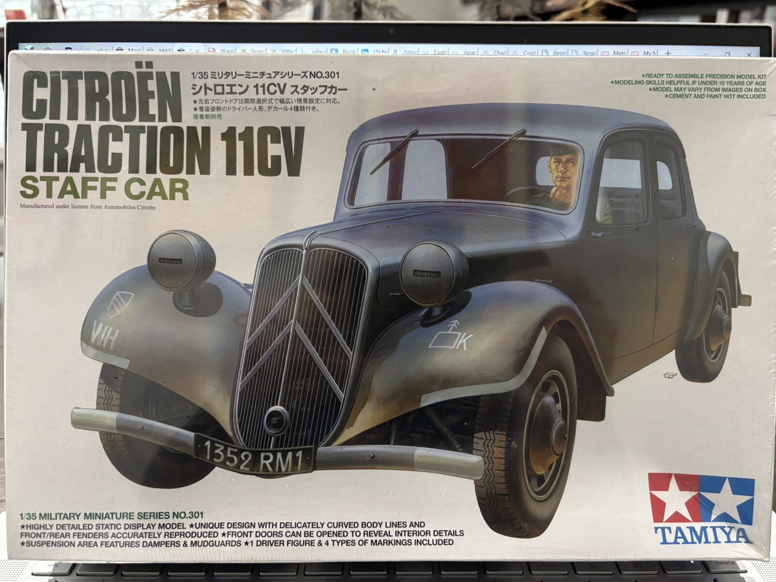 Tamiya 35301 1/35 Scale Military Model Kit Citroen Traction Avant 11CV ...