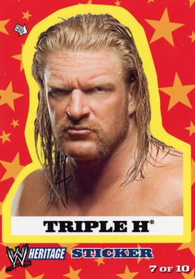 2005 TOPPS HERITAGE WWE TRIPLE H STICKER 7 of 10 | eBay