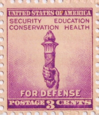 1940 For Defense Security Education Conservation Health 3 Cents Postage ...