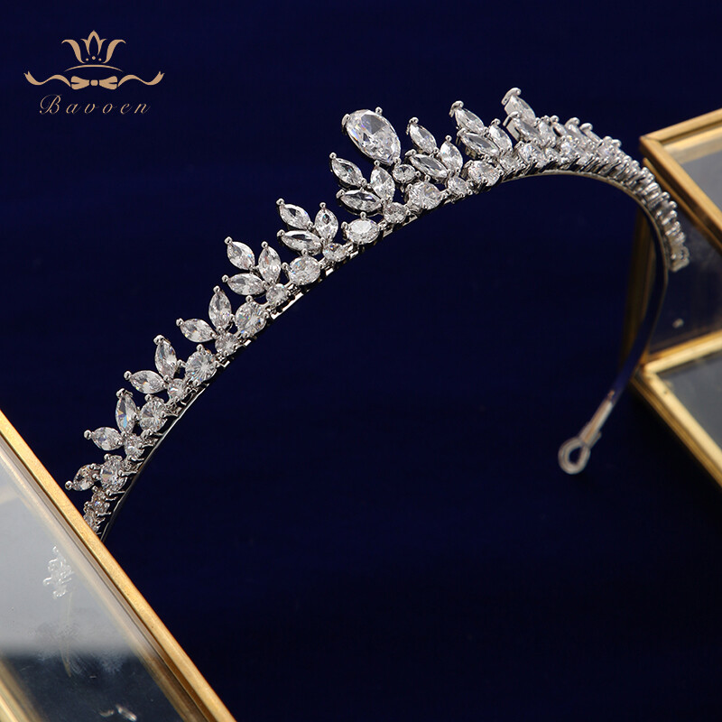 Korean 3 Layers Zircon Crystal Bridal Tiaras Crowns Wedding Hair ...