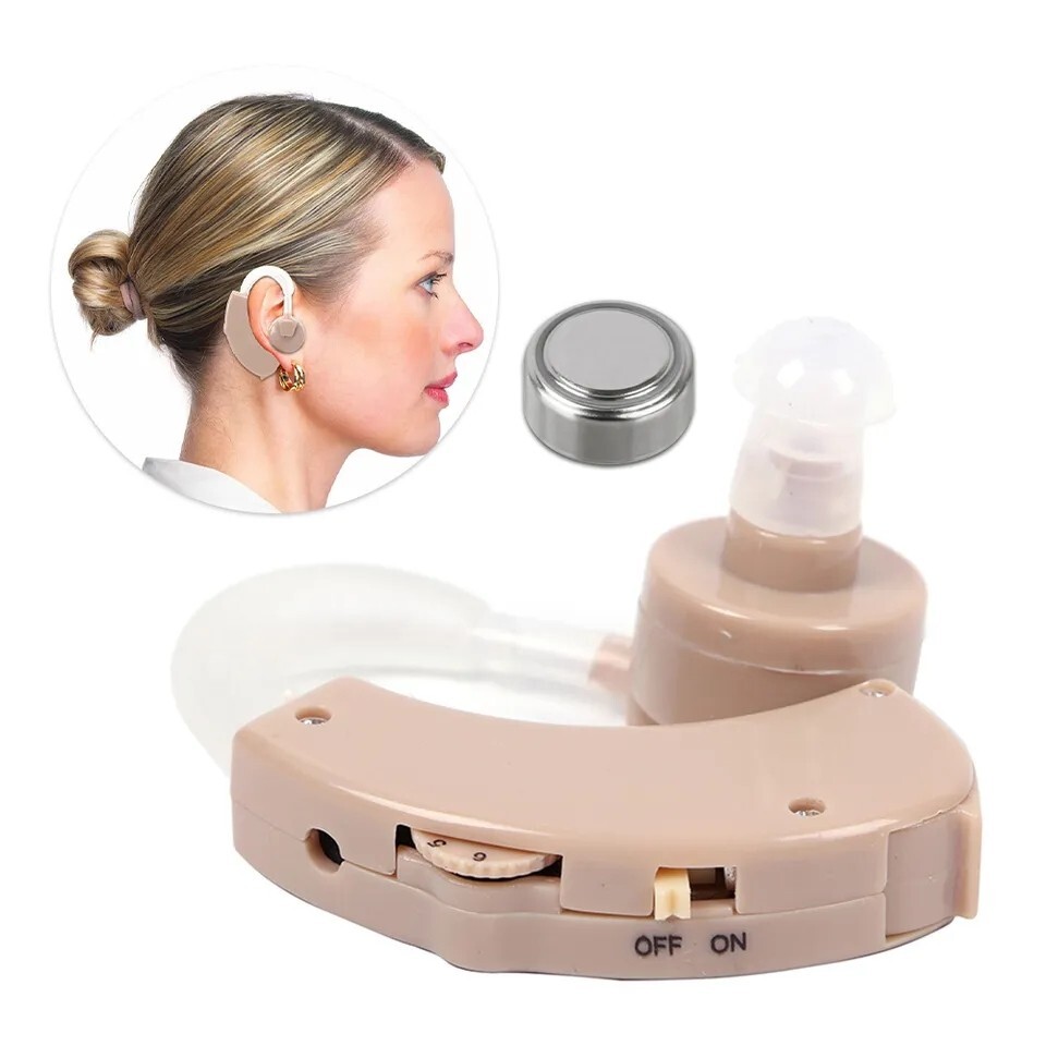 A Pair of Digital Hearing Aid Aids Kit Behind the Ear BTE Sound Voice ...