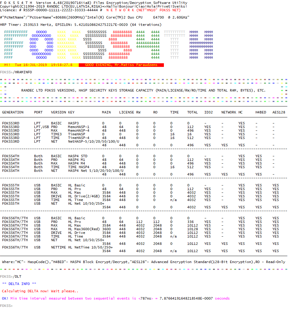 RANDEC FOKSS4th NET Software Aladdin HASP HASP4 NET10 USB Security Key ...