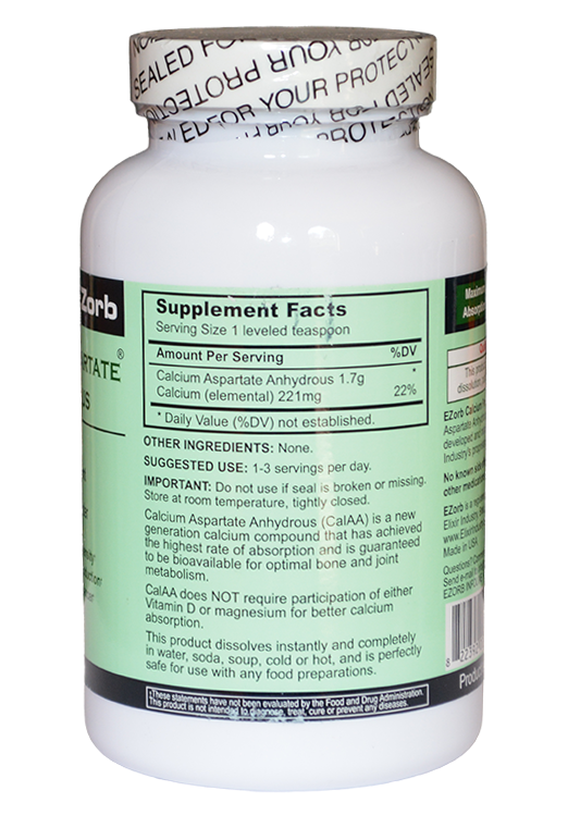 EZorb Calcium (3 Powder) Absorbs 92%, Bone Spurs Osteoporosis Arthritis ...