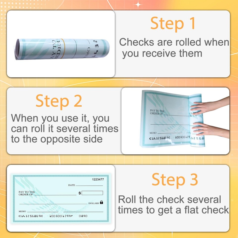 Reusable Big Checks 30" x 16" - Giant Blank Check Oversized Checks Fake ...