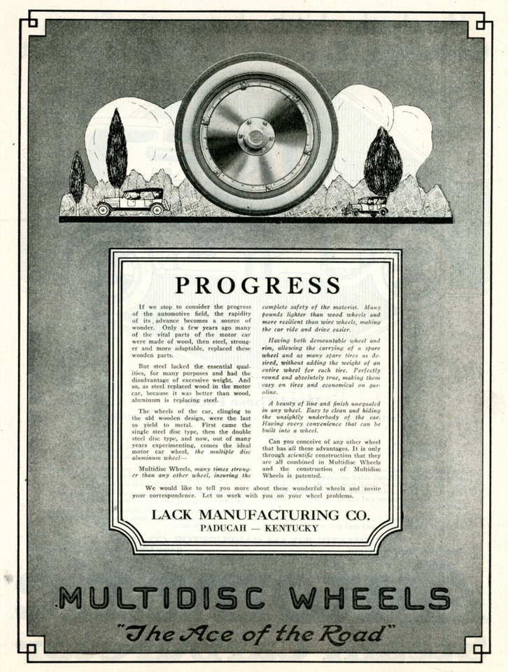 1920 Original Automatic Steam Carburetor Ad + Multidisk Wheels Ad ...