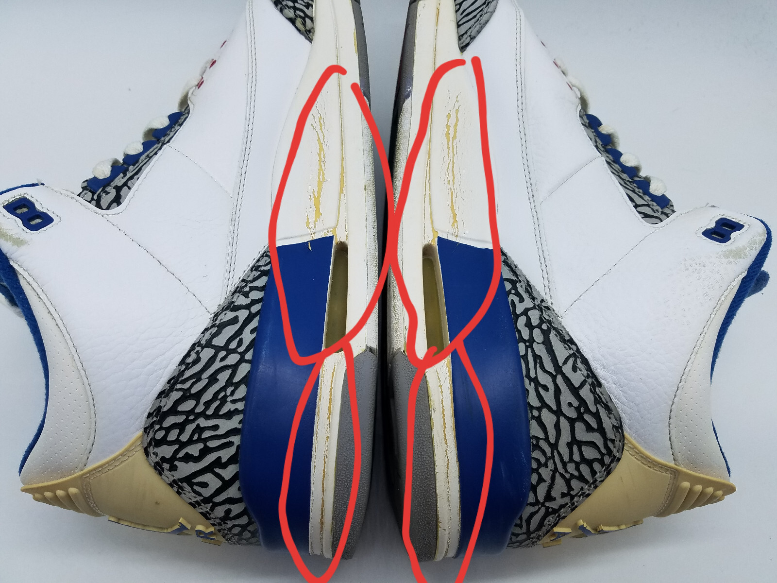 Nike Air Jordan 3 Retro True Blue Men's Size 13 Sneakers White Blue ...
