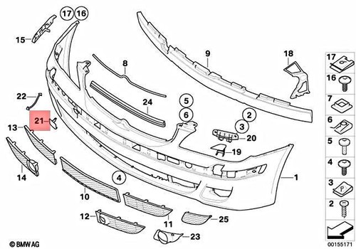 Genuine BMW E65 E66 E67 Sedan Front Tow Hook Cover OEM 51117135569 | eBay