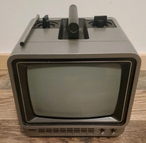 Vintage 1980s RCA Analog Portable Television TV 9” Inch AFC-095L B&W | eBay
