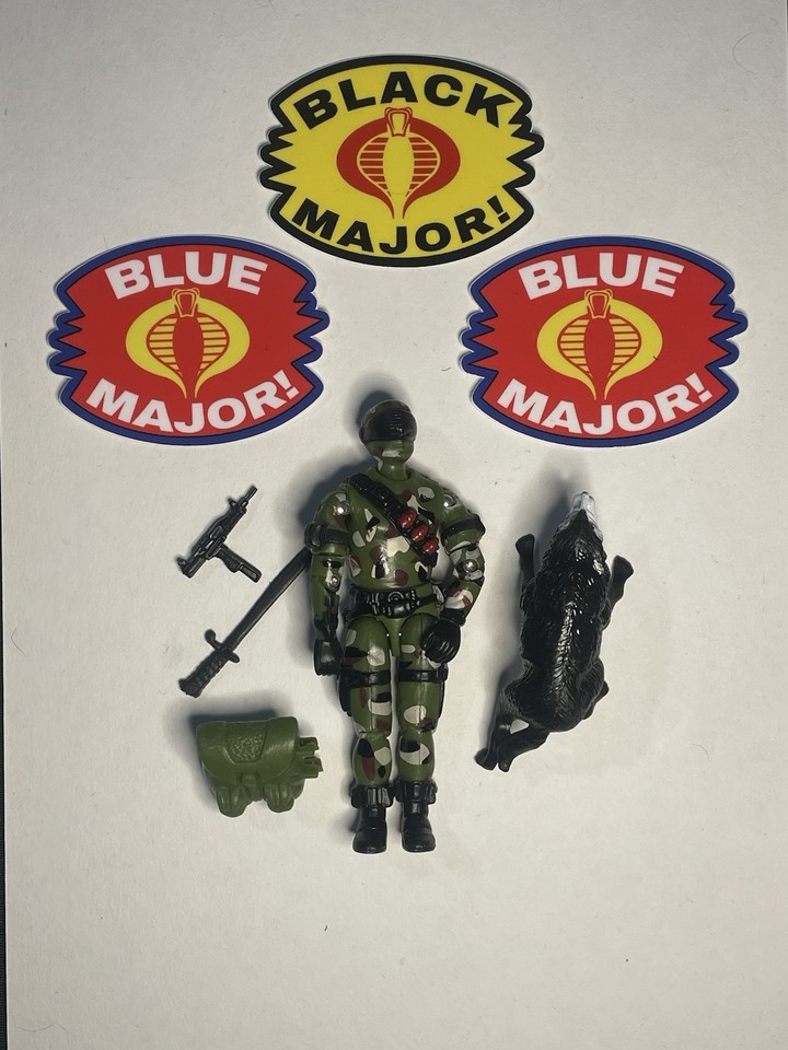 Black Major Custom Gi Joe Cobra Jungle Camo Snake eyes V2 Commando Ninja Wolf | eBay