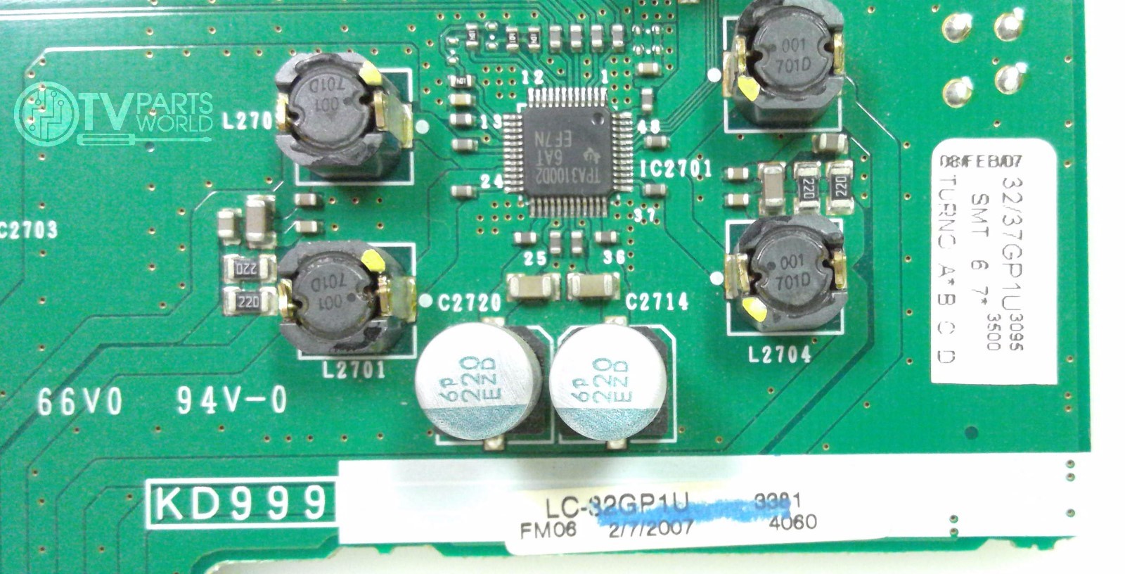 Sharp LC-32GP1U Main Board DUNTKD999FM06 4060, 3381, FM06, KD999 | eBay