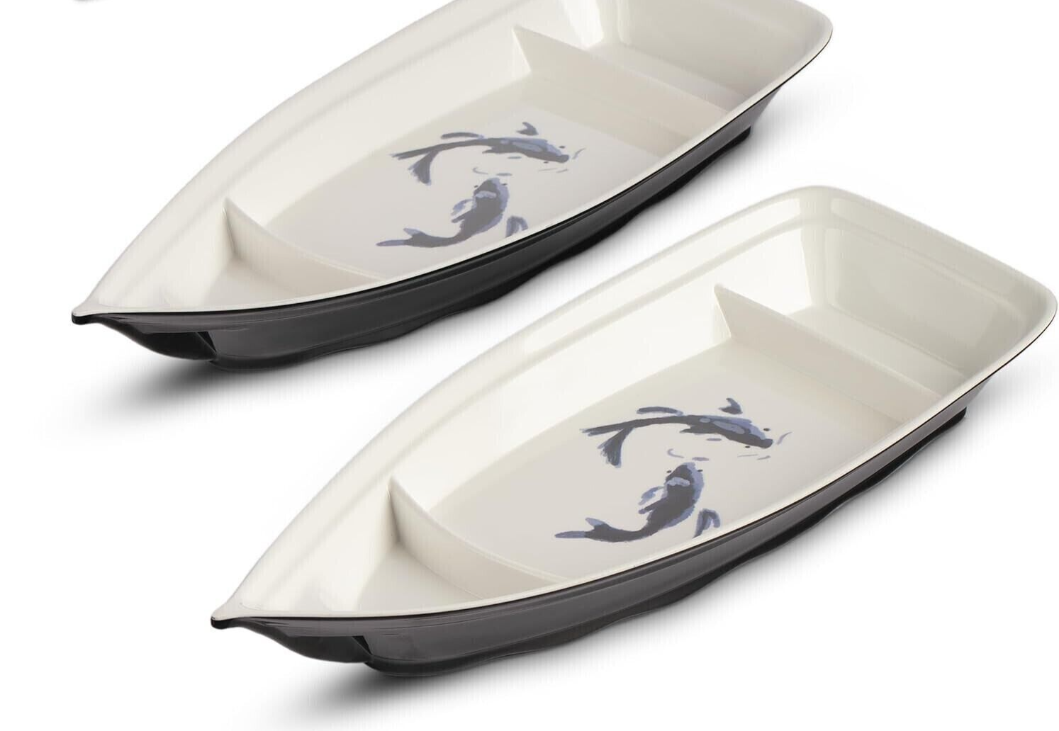 SUSHI BOAT SERVING TRAY - SET OF 2 ELEGANT SUSHI SERVING DISHES | eBay