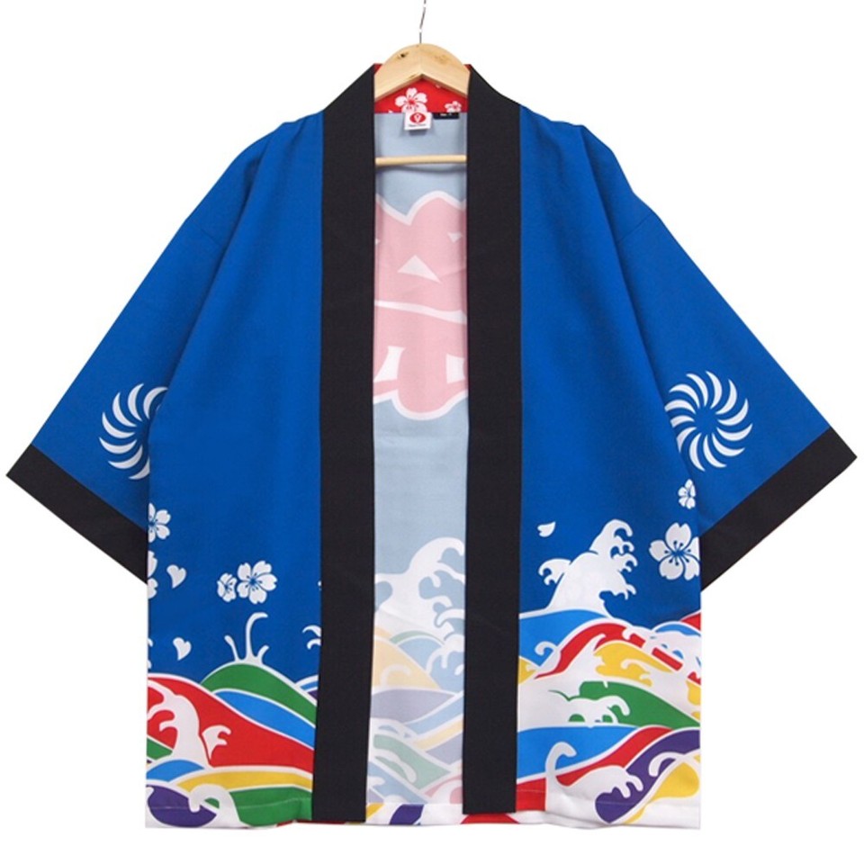 Happi. Tokyo Blue Matsuri Festival Japan Traditional Kimono Coat Jacket ...