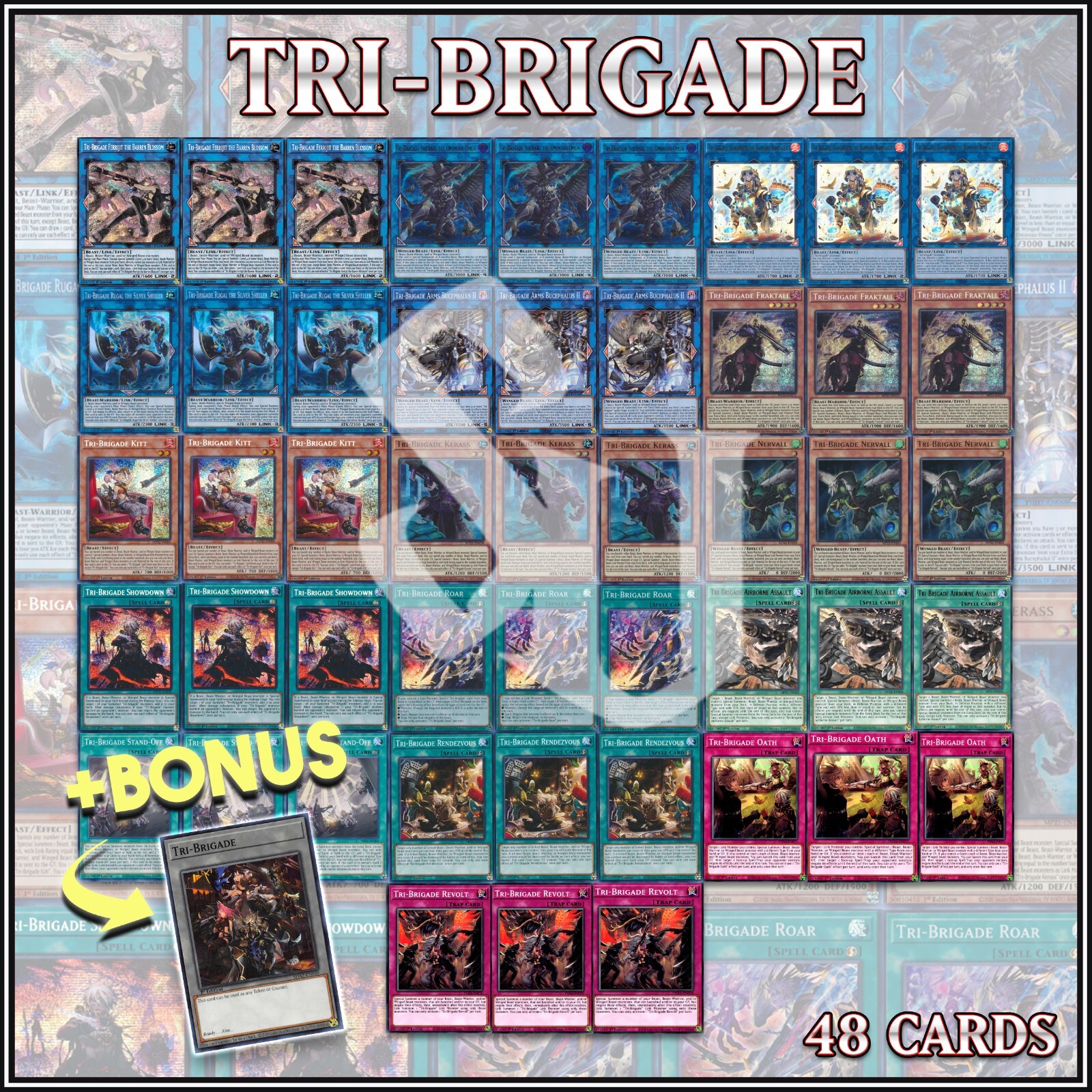 TRI-BRIGADE DECK 48 | Barren Blossom Fraktall Kitt ShowdownYuGiOh ...