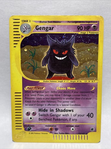 Gengar 13/165 Expedition Base Set Holo Rare Vintage Pokemon Card | eBay