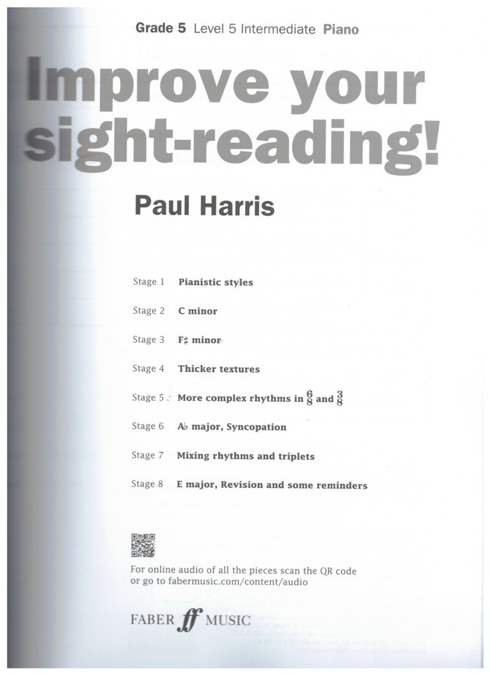 IMPROVE YOUR SIGHT-READING LEVEL 5 INTERMEDIATE MUSIC BOOK/AUDIO ACCESS ...