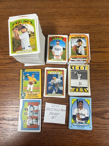 2021 Topps Heritage High Number Complete Master Set 501-725 + 6 Insert ...