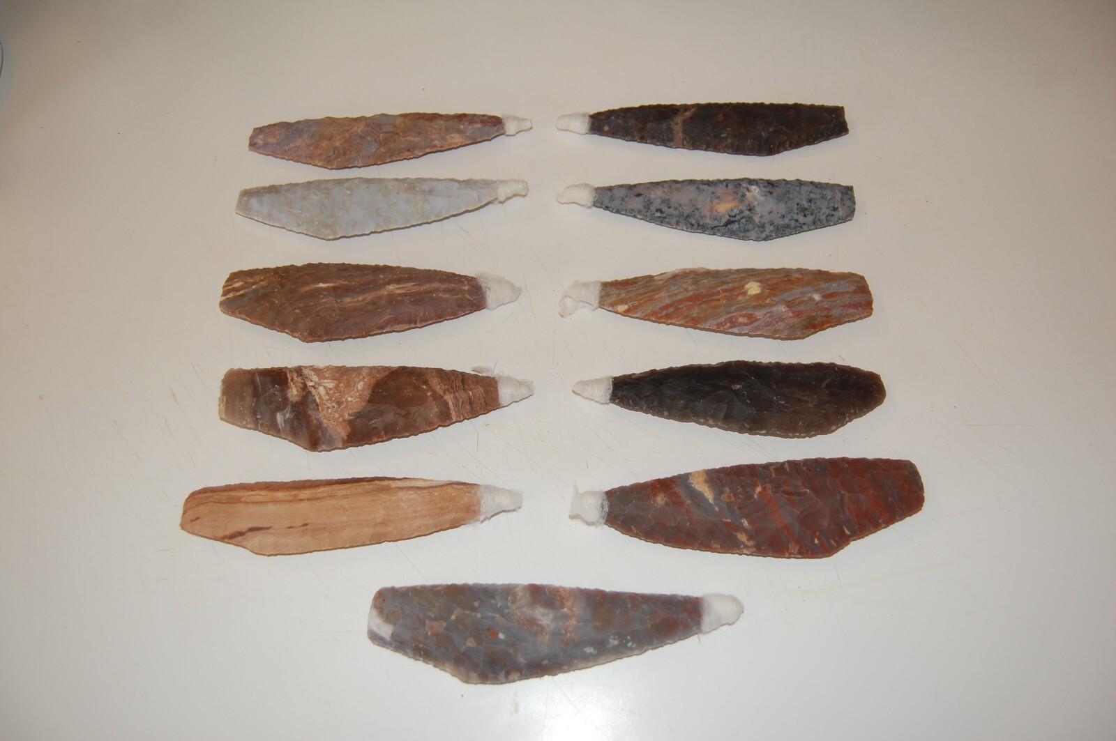 1 Hand Made Flint Agate Knife Blade Average 5" to 6" Inches Long ...
