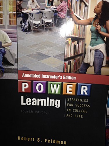 P.O.W.E.R. LEARNING: STRATEGIES FOR SUCCESS IN COLLEGE AND By Feldman ...