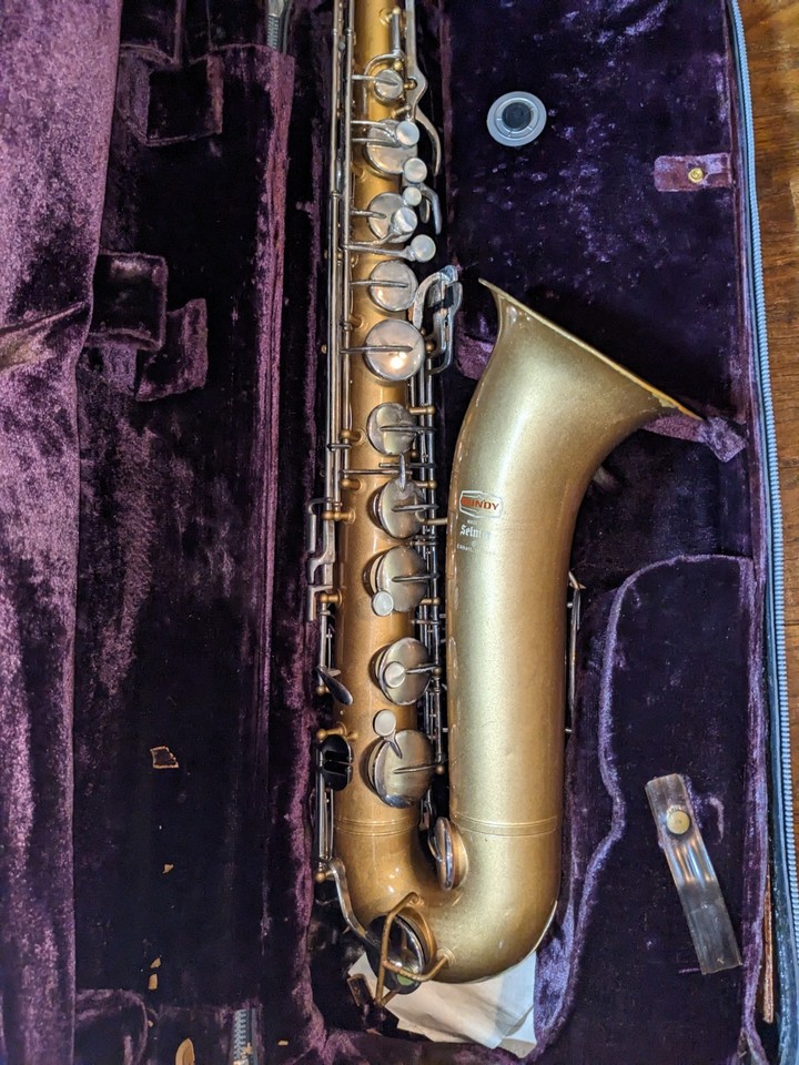 Selmer Bundy Saxophone70's Gold Metal Flake And Clarinet As Is For ...
