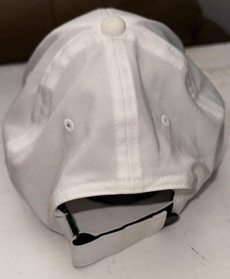 Nike Hat Cap Strap Back White Pink Black Embroidered B Logo Baseball ...