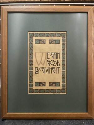 DARD HUNTER III ROYCROFT LETTERPRESS PRINT WOODBLOCK FRAMED & MATTED 22 ...