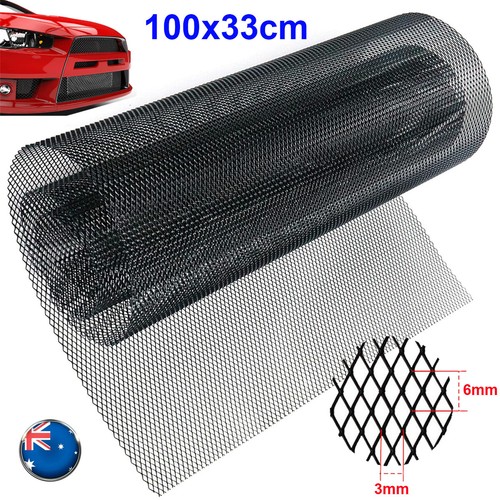 Auto Aluminium Mesh Grill Black Car Bumper Vent Metal Rhombic Grille ...