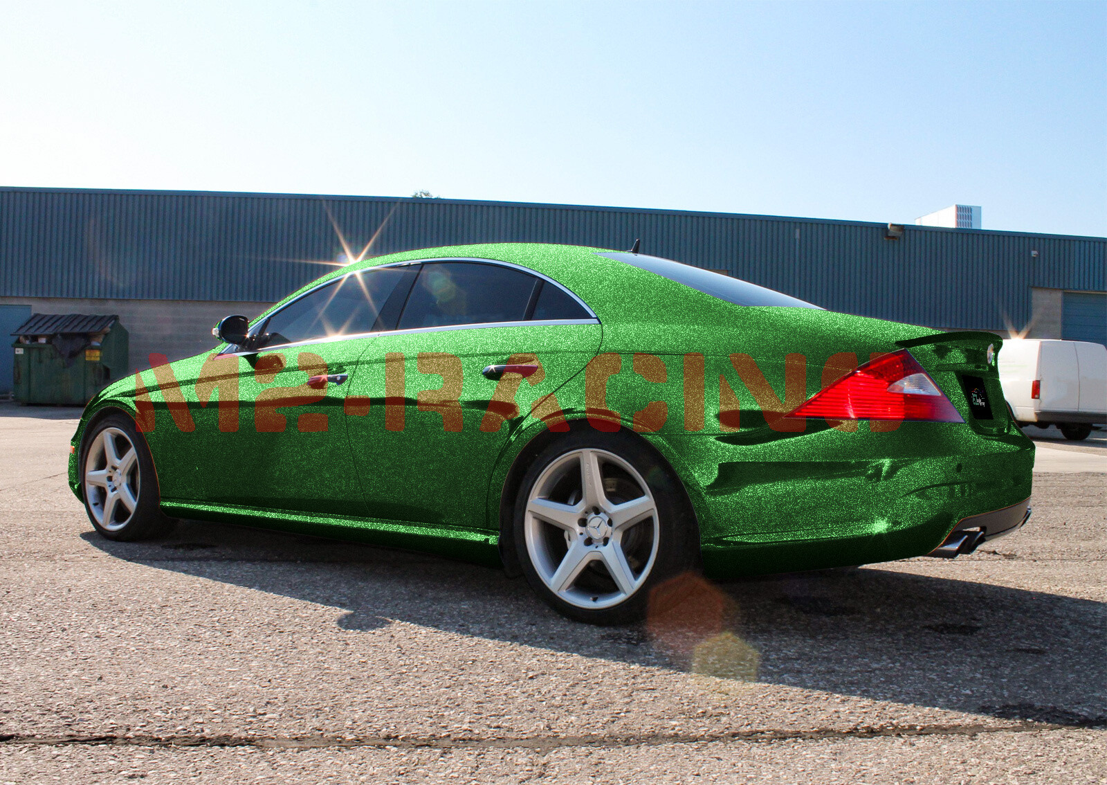 2pcs 4"x8" Sample Chrome Glitter Green Sparkle Car Vinyl Wrap Sticker ...